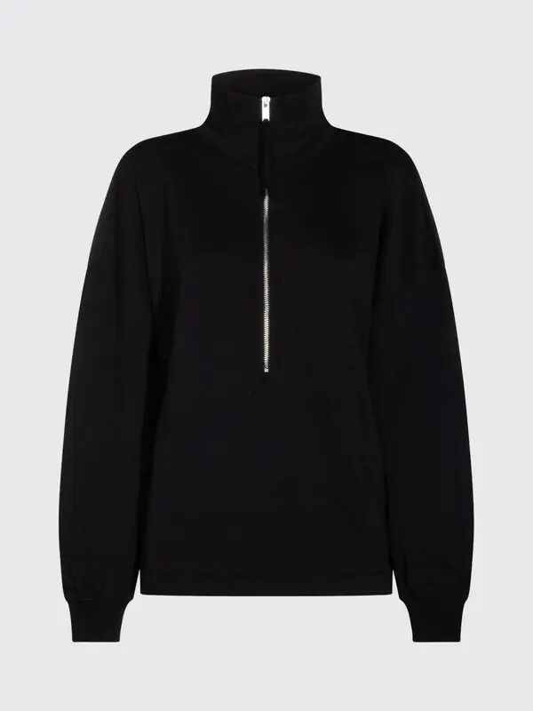 THOM KROM Half-zip High Neck Sweatshirt In Cotton Blend