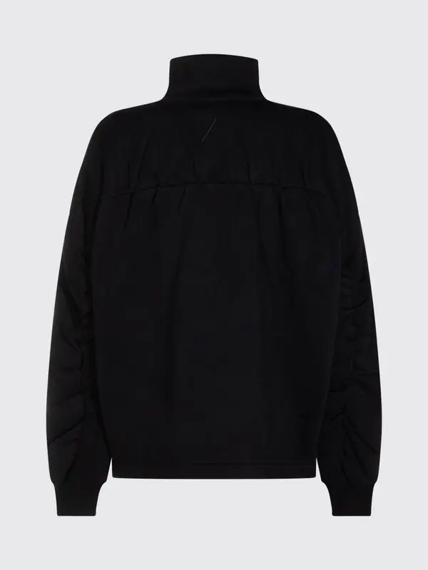 THOM KROM Half-zip High Neck Sweatshirt In Cotton Blend