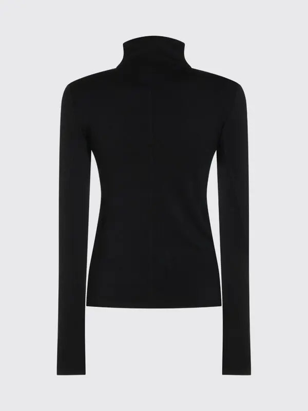 THOM KROM Long-sleeved Turtleneck Top In Stretch Cotton Blend