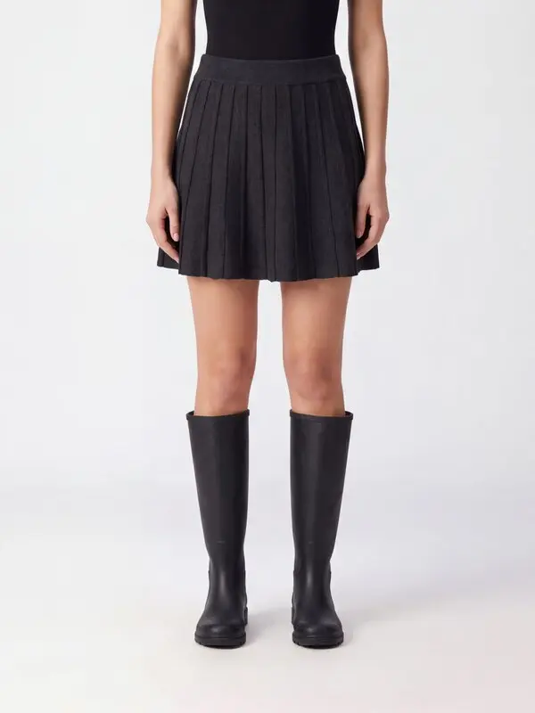 MC2 SAINT BARTH High-waisted Knit Cotton Blend Mini Skirt