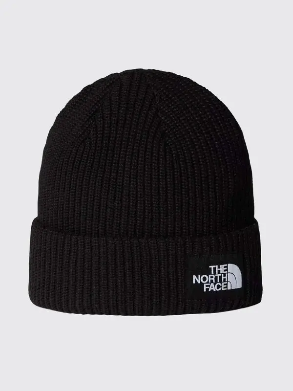 The North Face Salty Lined Ribbed Beanie With Inner Lining And Logo - Black