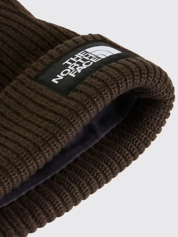 The North Face Salty Lined Ribbed Beanie With Inner Lining And Logo - Brown