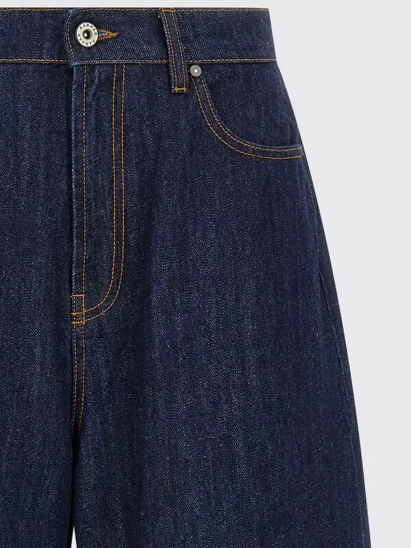 PAROSH P.a.r.o.s.h. High-waisted Wide-leg Cuffed Jeans In Cotton Denim