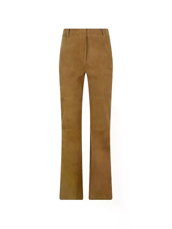 ARMA Lucia Flared Suede Leather Trousers