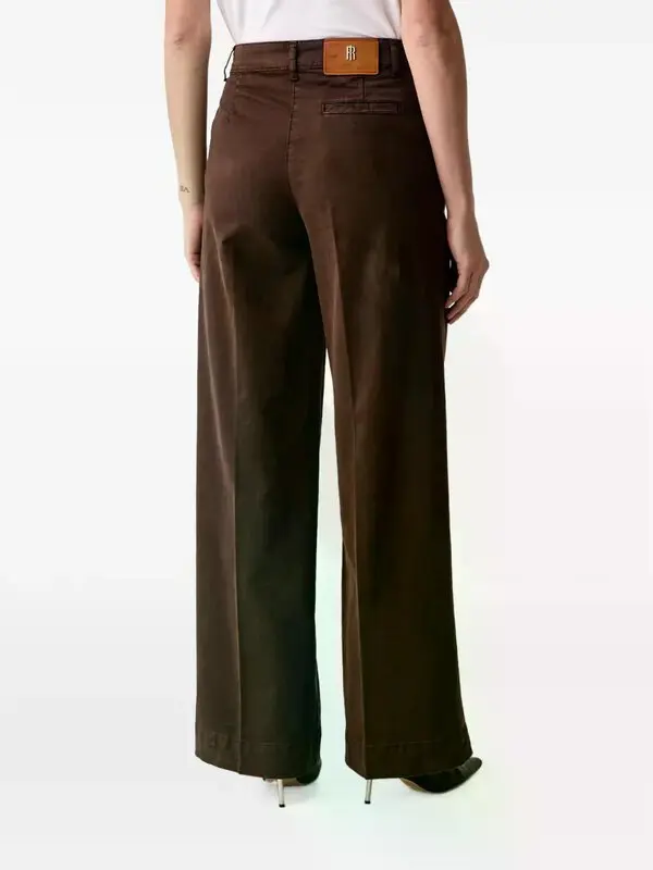FRACOMINA Logo-charm Wide-leg Trousers