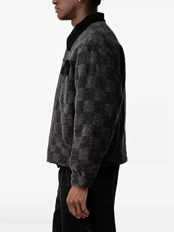 Filling Pieces Checkerboard-pattern Zip-up Shirt Jacket