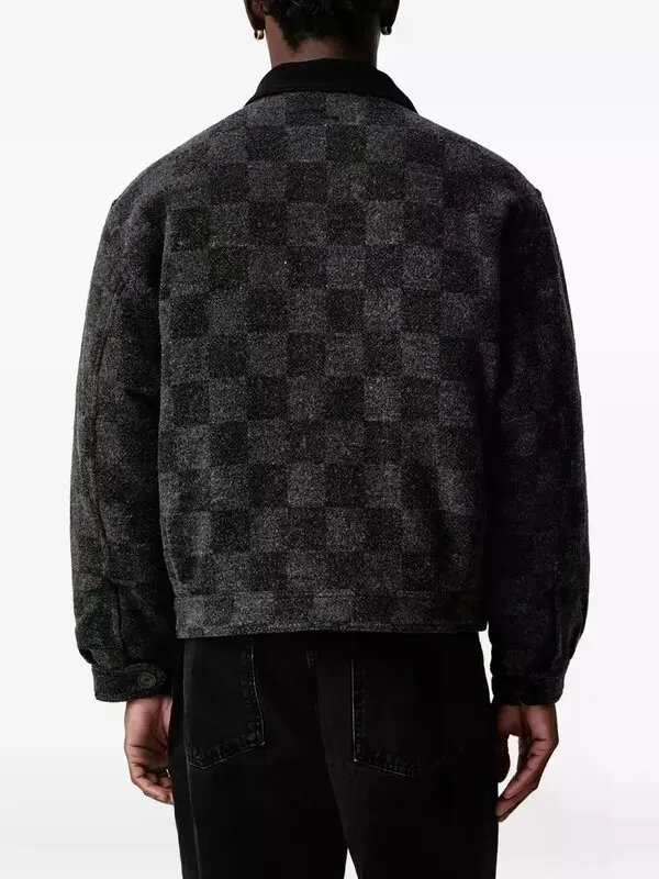 Filling Pieces Checkerboard-pattern Zip-up Shirt Jacket