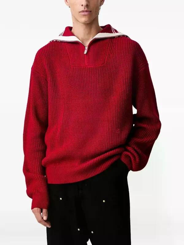 Filling Pieces Quarter-zip Ribbed Sweater