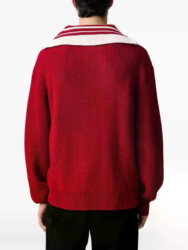 Filling Pieces Quarter-zip Ribbed Sweater