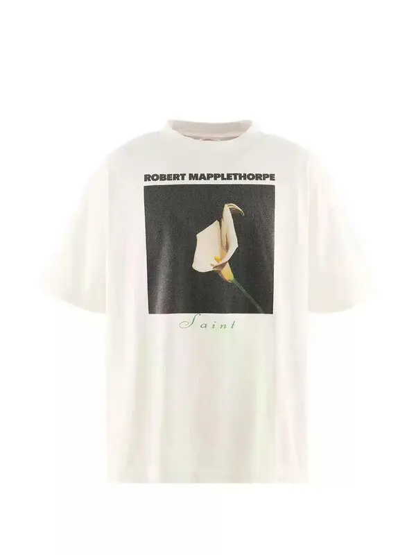 SAINT MXXXXXX X Robert Mapplethorpe Calla Lily Graphic-print T-shirt