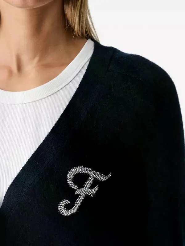 From Future Bead-embellished V-neck Cardigan