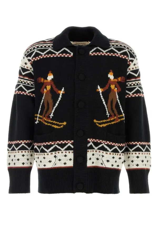 BAZISZT Embroidered Cashmere Cardigan