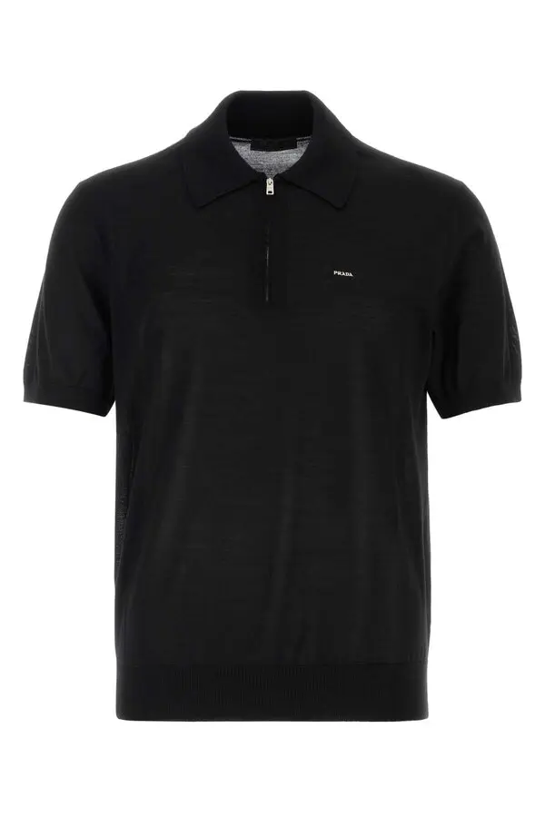 Prada Wool Polo Shirt - Black