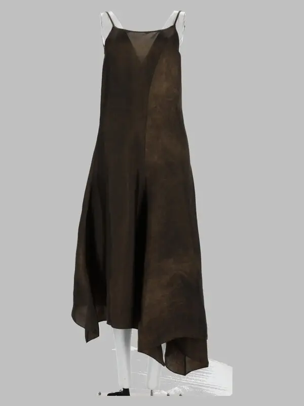 UMA WANG Asymmetric Slip Dress - Brown