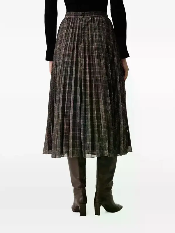 FRACOMINA Check-pattern Pleated Midi Skirt