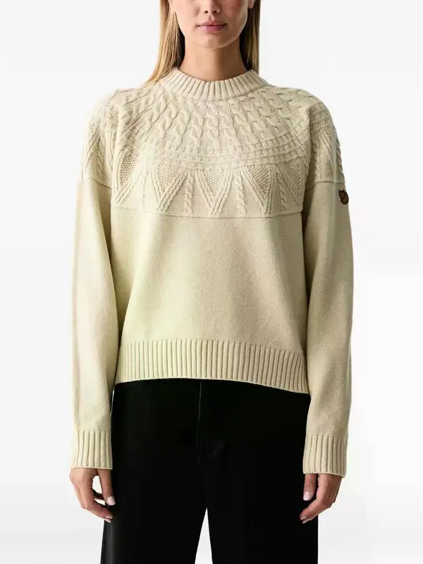 Fjallraven Cable-knit Wool Sweater - Neutrals