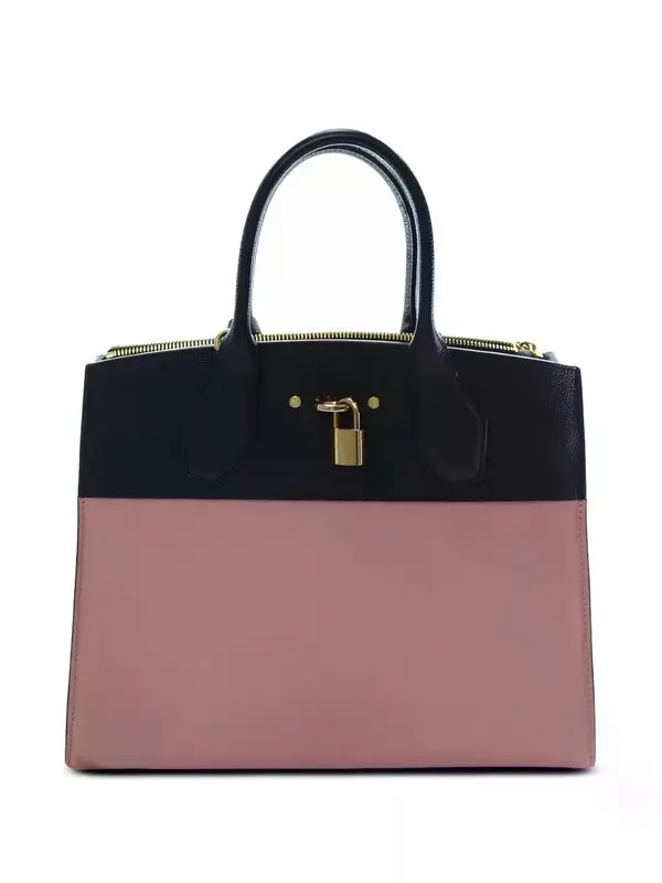LOUIS VUITTON 2016 Bicolor Leather City Steamer Mm Satchel - Pink