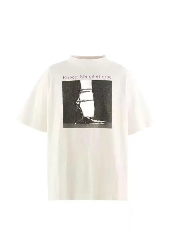 SAINT MXXXXXX X Robert Mapplethorpe Melody/shoe Graphic-print T-shirt - Neutrals