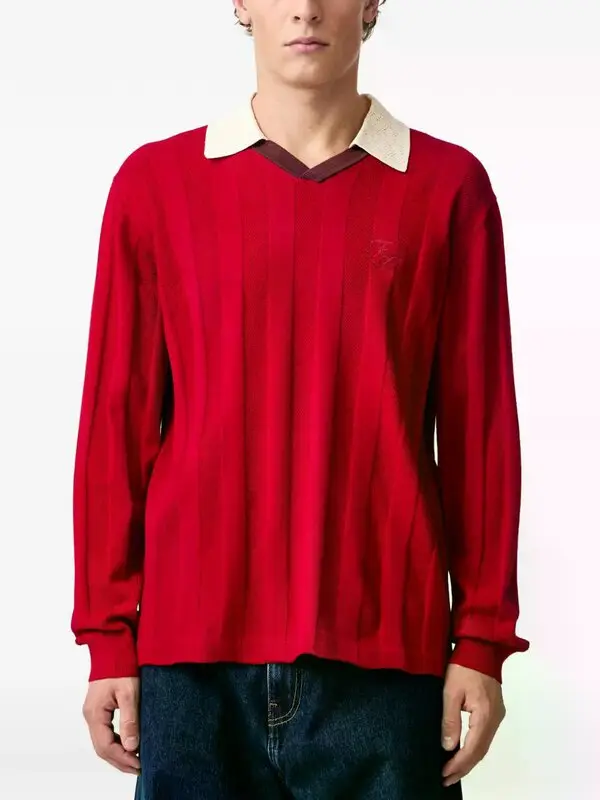 Filling Pieces Polo-collar Long-sleeved T-shirt