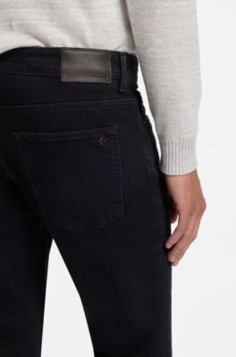 BOSS Slim-fit Jeans In Dark-blue Comfort-stretch Denim