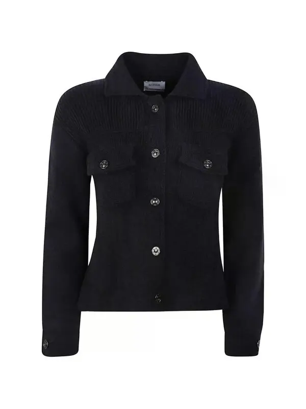 BARRIE Ribbed-knit Button-up Jacket