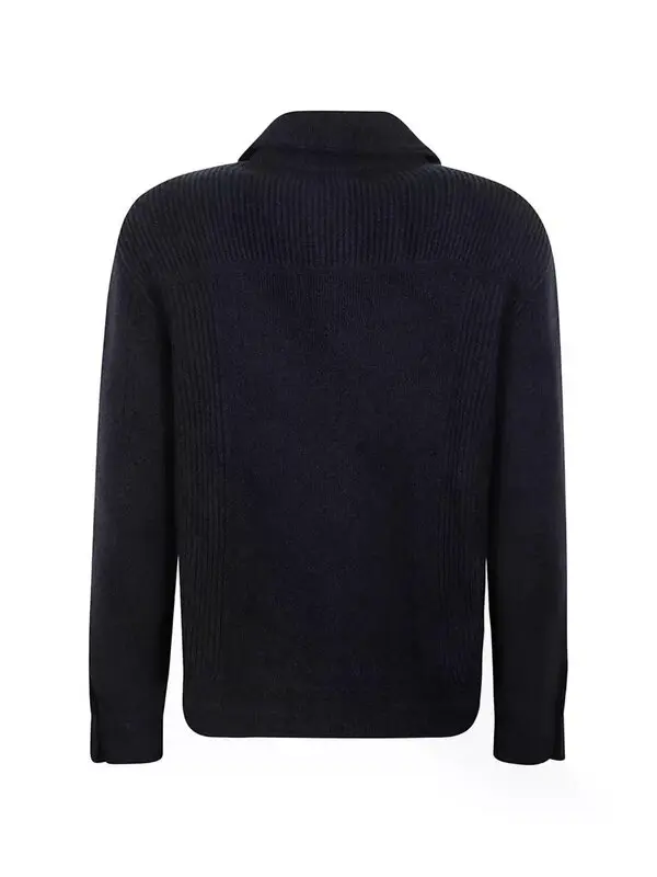 BARRIE Ribbed-knit Button-up Jacket