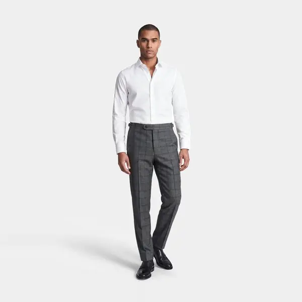INDOCHINO Paxton Check Charcoal Pants