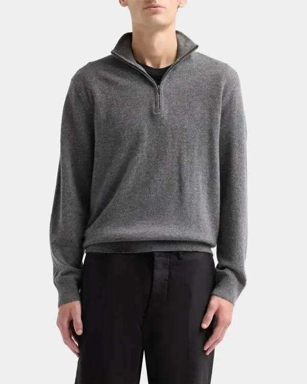 Vince Apos;s Cashmere Half-zip Sweater - Grey