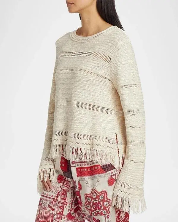 Isabel Marant Étoile Azilis Cotton Fringe-trim Sweater