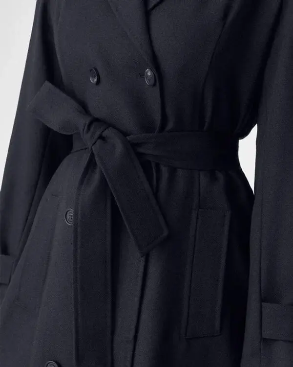 Mackage Lorna Relaxed Maxi Trench Coat - Navy