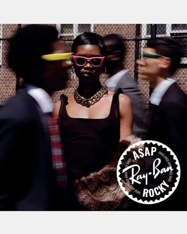Ray-ban Rb4940 Wayfarer Puffer A$ap Rocky Square Sunglasses - Pink