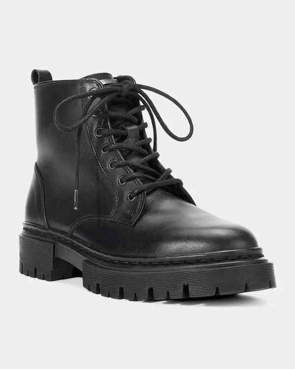 Staud Henry Leather Combat Boots
