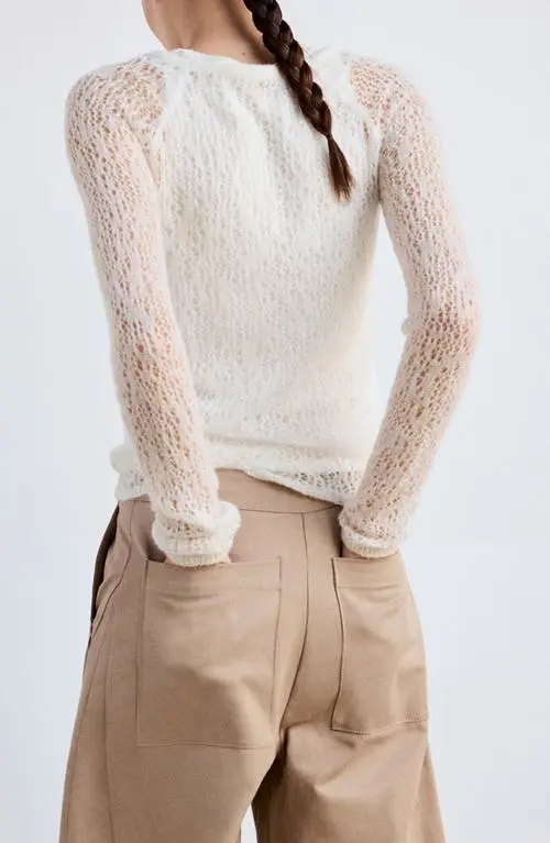 Mango Openwork Knit Layered Sweater