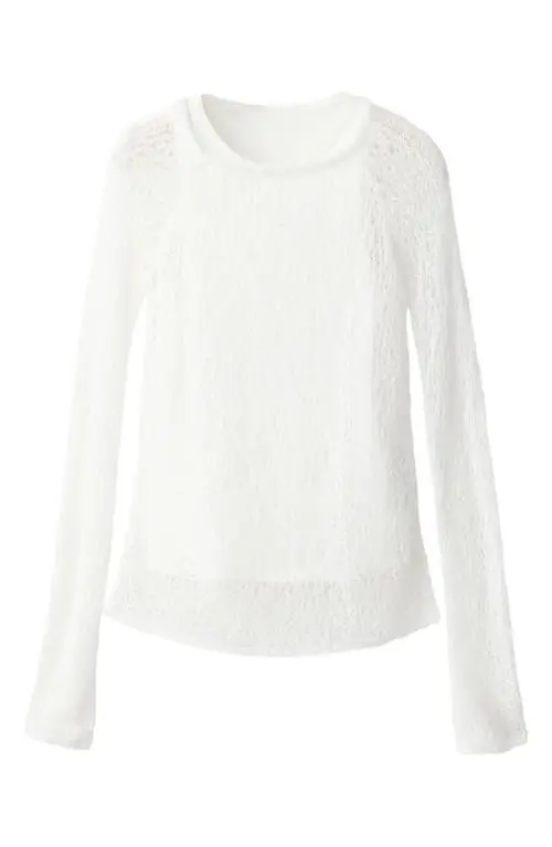Mango Openwork Knit Layered Sweater