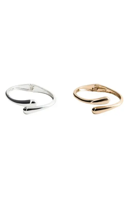 Mango Set Of 2 Fine Rigid Bangles - Gold