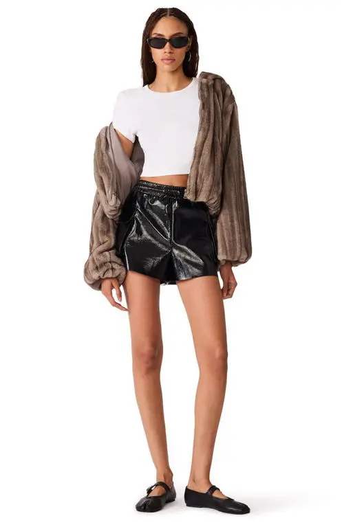 Steve Madden Raquel Faux Leather Shorts
