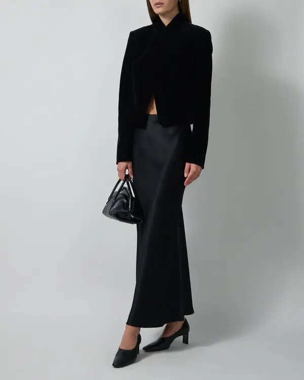WAKAKUU Blazer Turn Collar Velvet