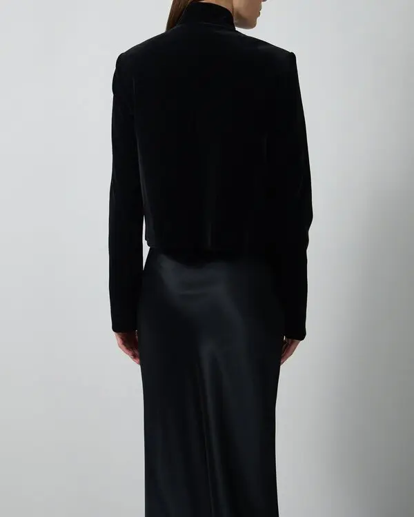 WAKAKUU Blazer Turn Collar Velvet