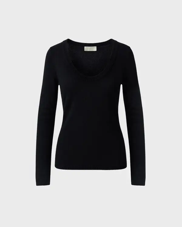 WAKAKUU Top U-neck Wool Cashmere