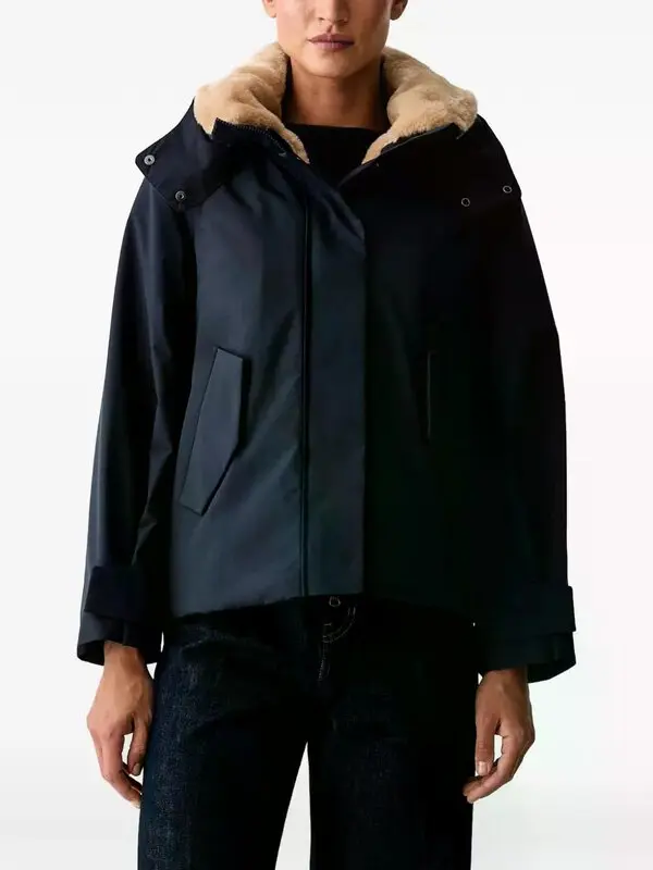 SAVE THE DUCK Faux-fur Trim Hooded Capt