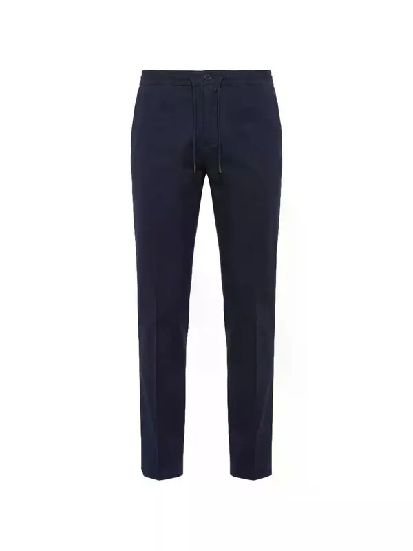 Incotex Drawstring-waist Pressed-crease Trousers