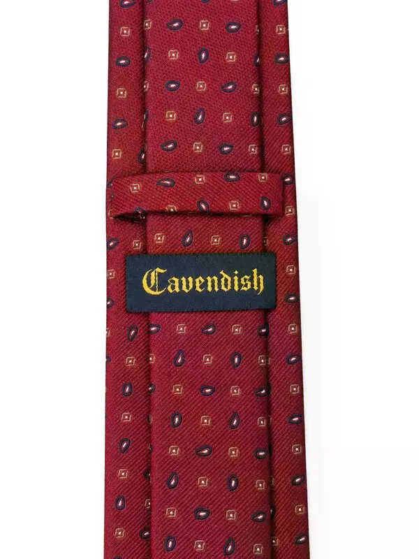 CAVENDISH Paisley-patterned Silk Tie