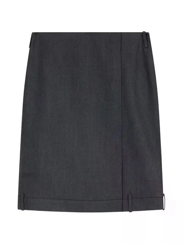 OPEN YY Belt-loops Slit-detail Midi Skirt