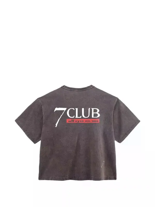 TRIPLE SEVENS Stone-wash Graphic-print T-shirt