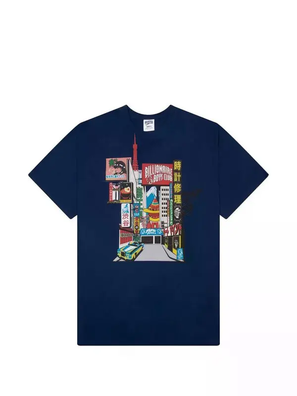 BILLIONAIRE BOYS CLUB View Short-sleeve Cotton T-shirt - Blue