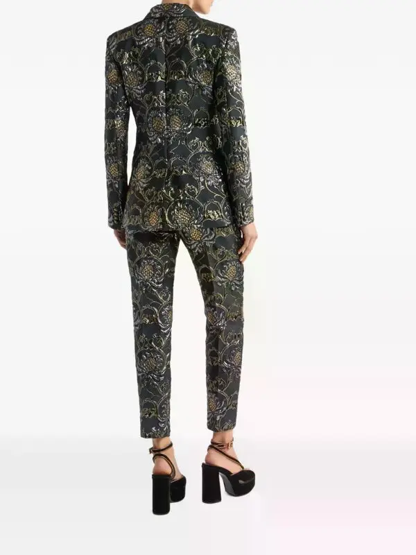 Etro Double-breasted Jacquard Jacket With Damask-motif