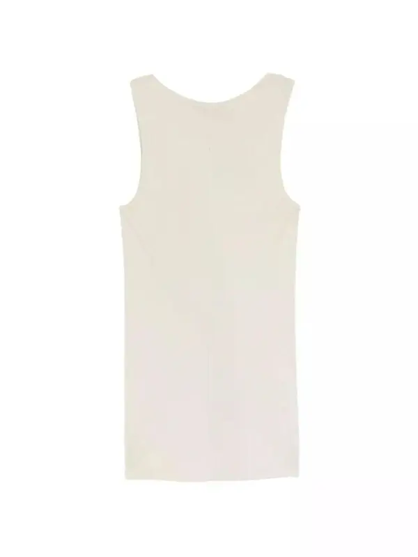LAUREN MANOOGIAN Scoop-neck Rib Tank - Neutrals