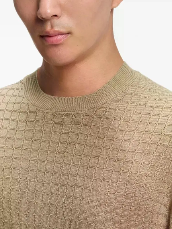 BOSS Waffle-knit Silk Sweater