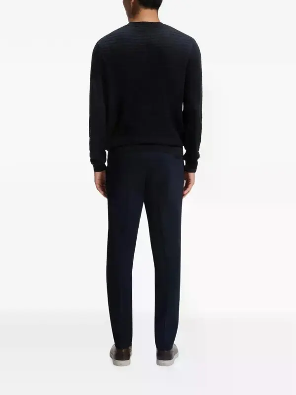 BOSS Knitted Sweater In Silk With Seasonal Pattern