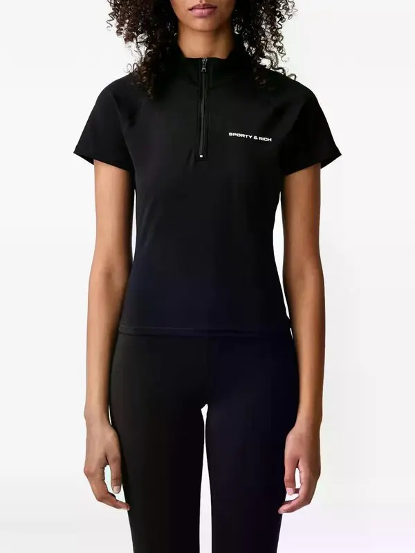 Sporty & Rich Fifi Bold Zip-up T-shirt